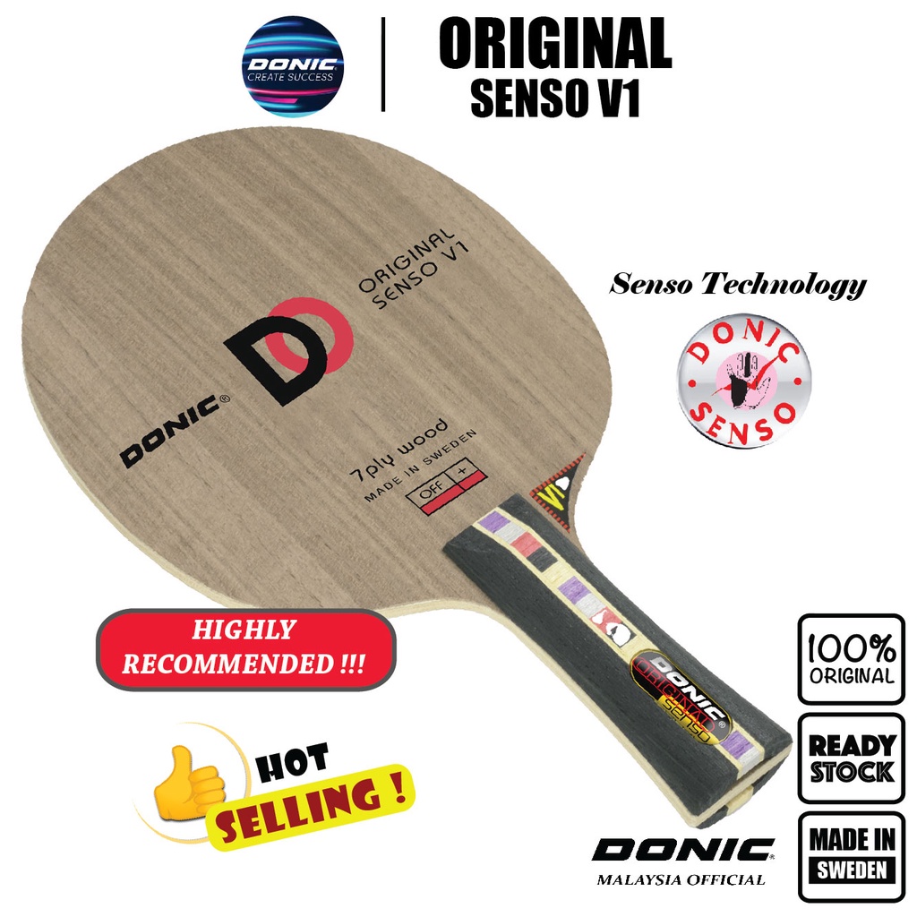 Donic Original Senso V1 Aggressive Dynamic Powerful Table Tennis Blade ...
