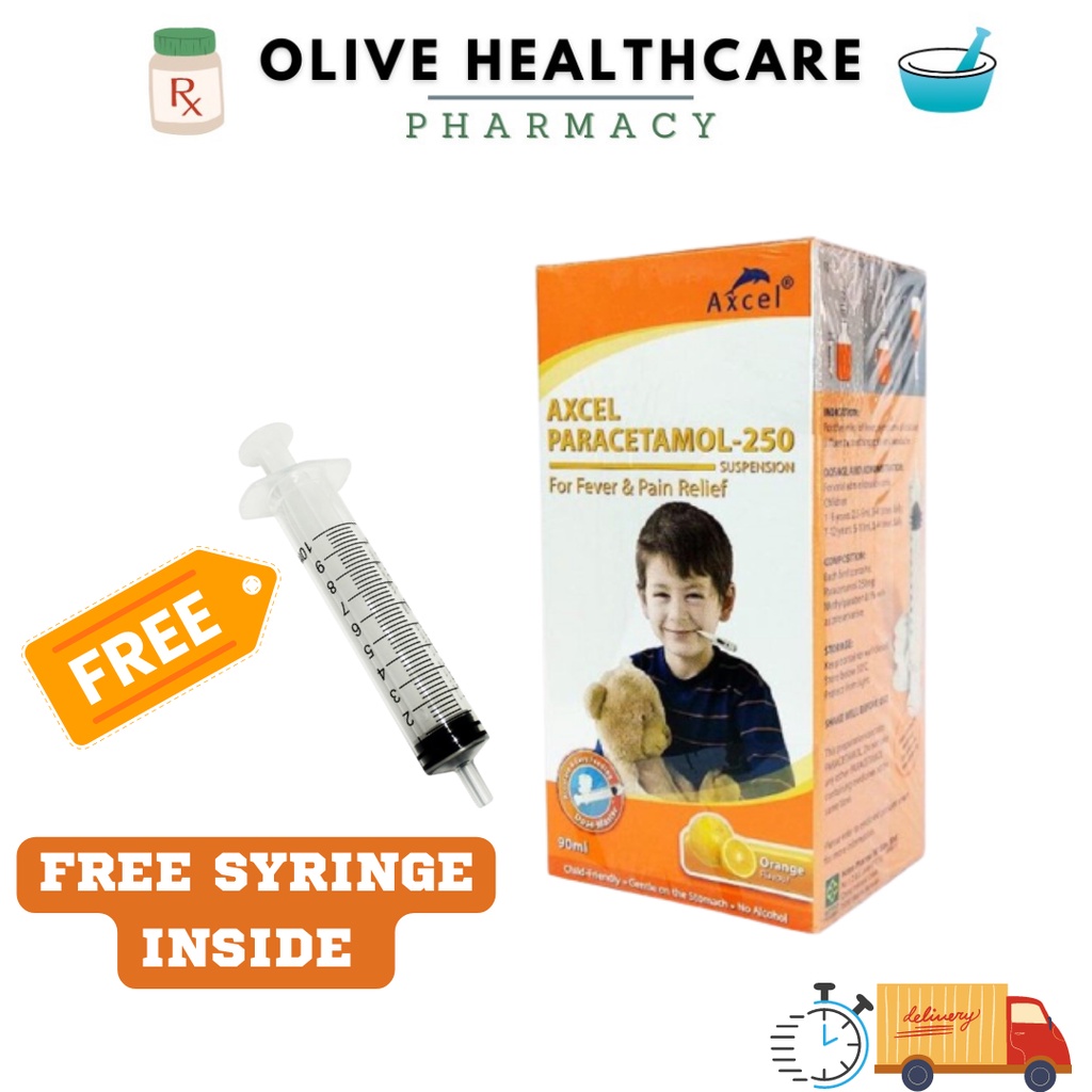 AXCEL Paracetamol 250 Suspension 90ml (Orange) | Shopee Malaysia