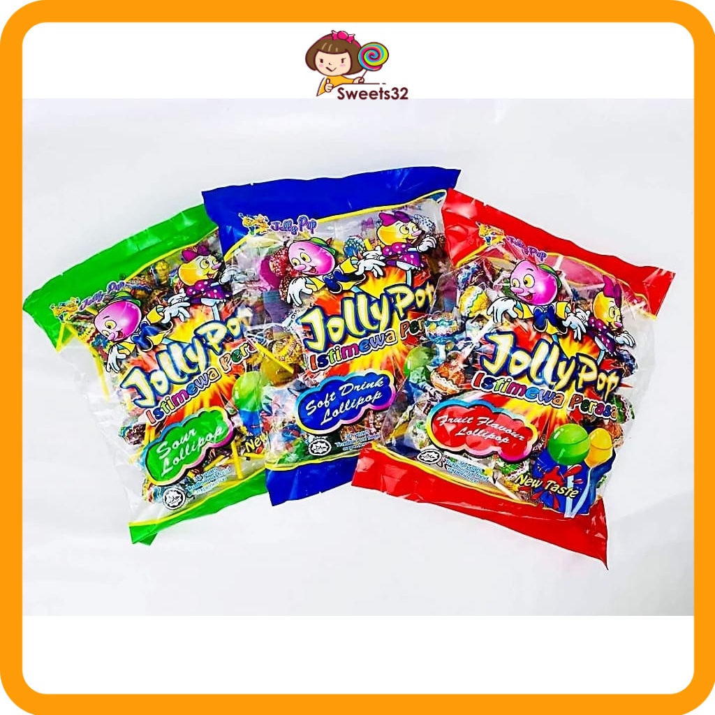 Jolly Pop Fruity Lollipop 50pcs suitable for kids birthday party ...