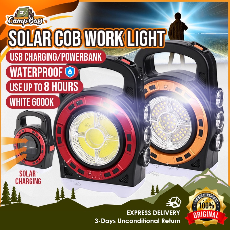 20W 3 Mode Rechargeable Multi Functional Solar Light COB Charging ...