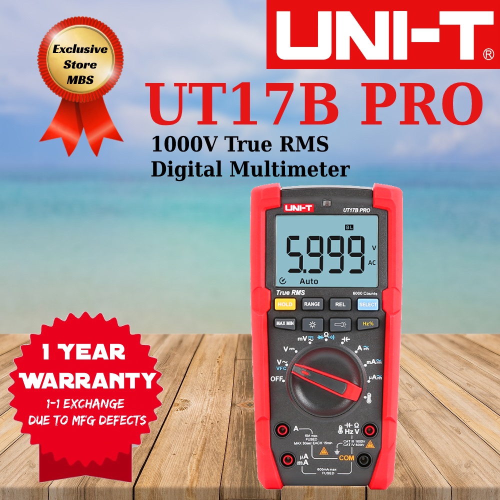 UNI-T UT17B PRO 1000V True RMS Digital Multimeter | Shopee Malaysia