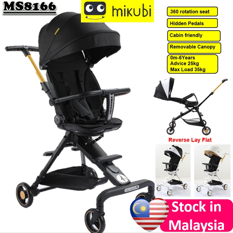 MIKUBI FLAGSHIP 360 Two Way Magic Stroller With Seater Adjustable Flat ...