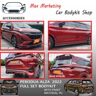 PERODUA ALZA 2022 FULL SET PU BODYKIT FILEWAR (FRONT SKIRT/SIDE SKIRT ...