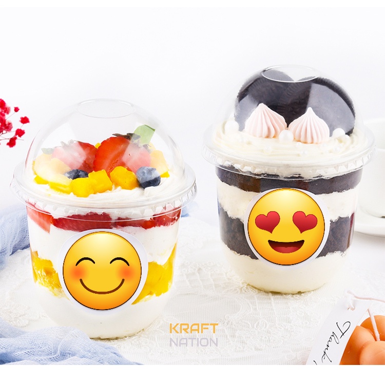 [Wholesale] 50 Sets PET 8/12/16oz Premium PET Clear U-Shape Plastic Cup ...