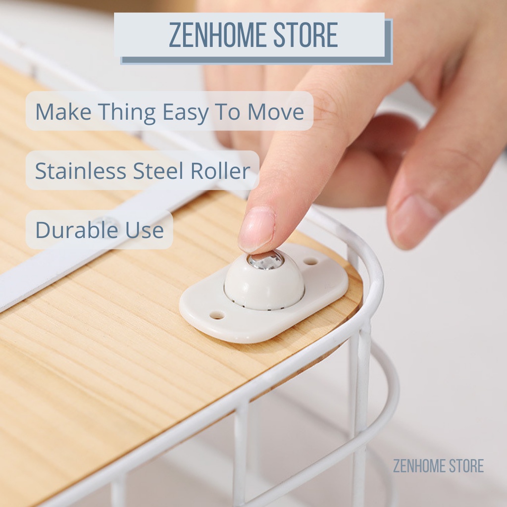 4PCS DIY Mini Wheel Adhesive Pulley Adhesive Roller Pelekat Roda Kotak ...