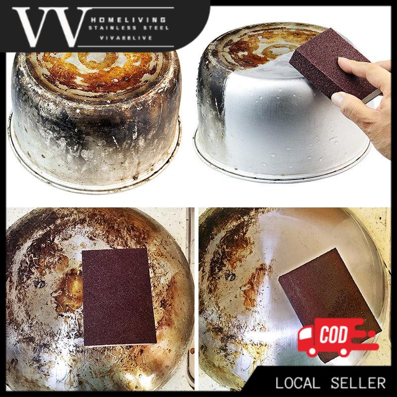 Brown Pot Scrubbing Sponge Dishwashing Sponge Rust Remover Sponge ...