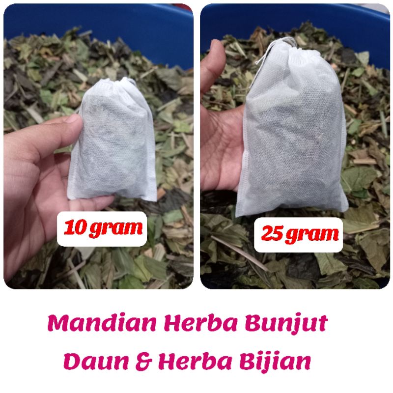 MANDIAN HERBA BUNJUT 25 GRAM DAN 10 GRAM (DAUN HERBA + HERBA BIJIAN ...