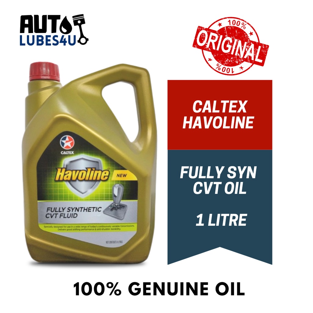 Caltex Havoline Fully Synthetic CVT Fluid 4L Caltex Transmission Fluid ...