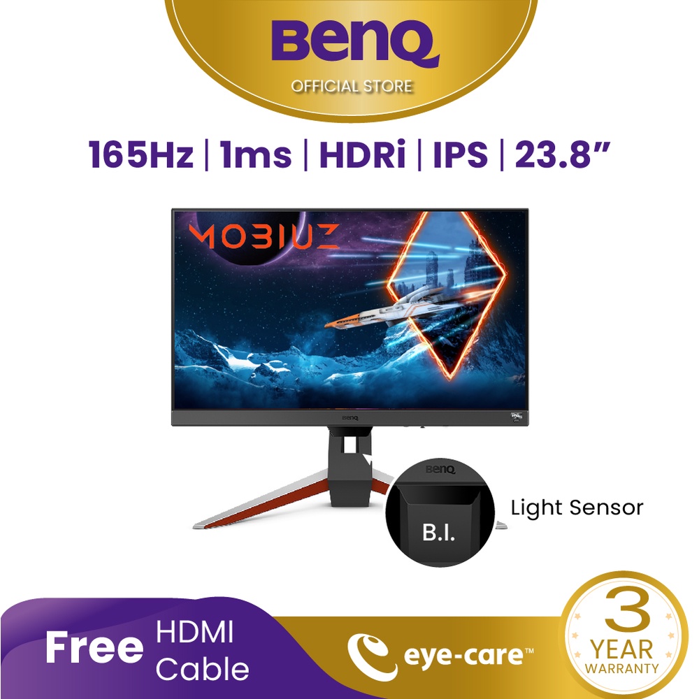 BenQ MOBIUZ EX240 Gaming Monitor ( 1ms / 23.8" / IPS / 165Hz / Height ...