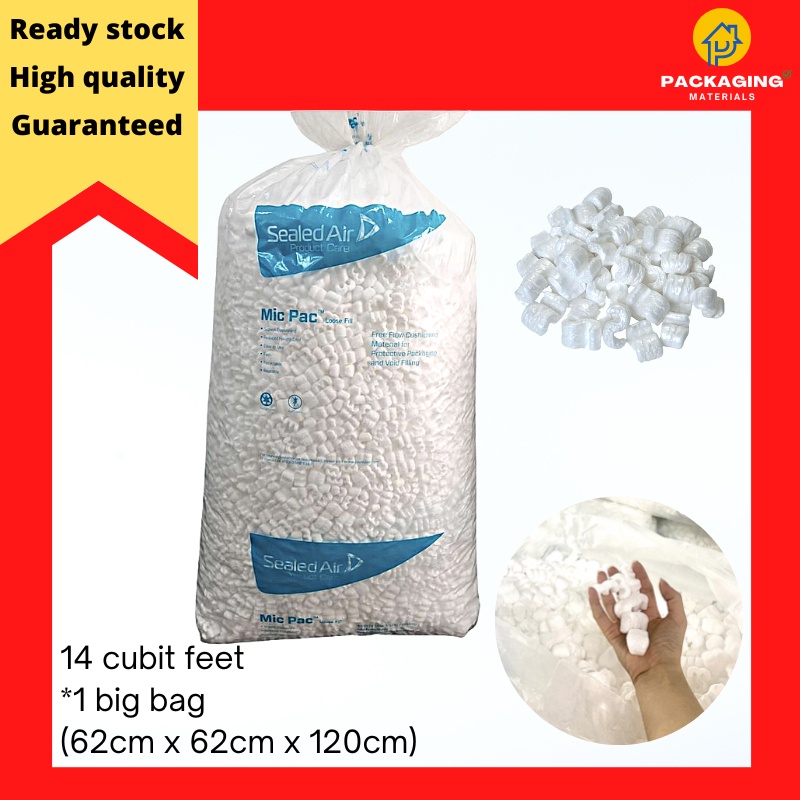 Mic Pac Polystyrene Bits White 62cm x 62cm x 120cm (14 cubit feet/ bag ...