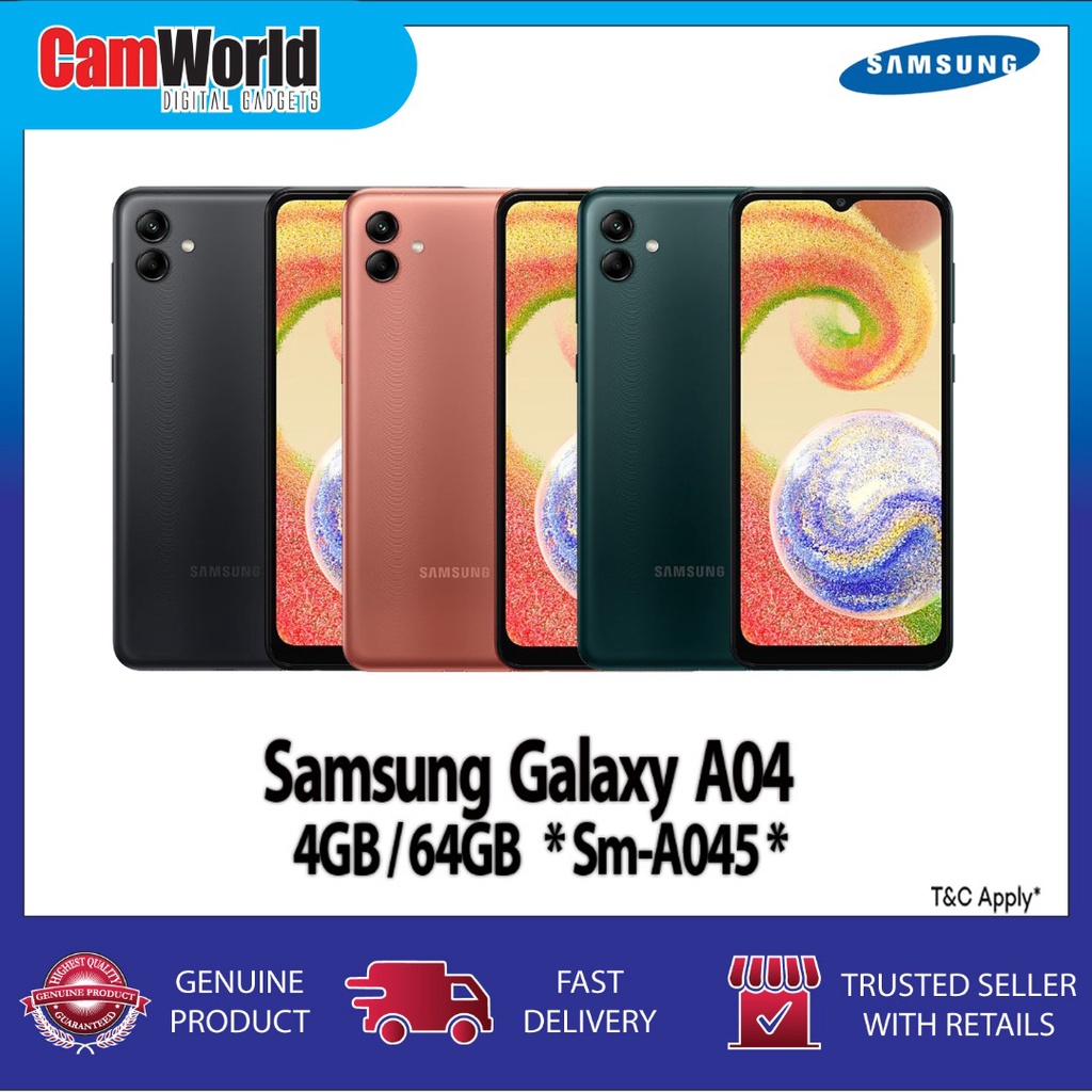 Single Samsung Galaxy A04 ( SM-A045 ) ( 4GB +64GB ) | Shopee Malaysia