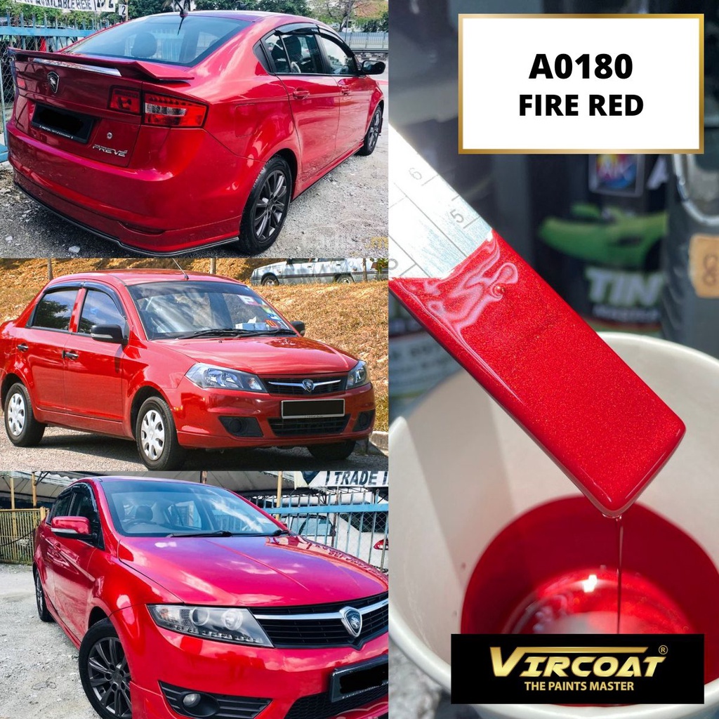 [Proton A0180 Fire Red] ORIGINAL COLOR Cat Kereta/ Touch Up Paint / DIY ...