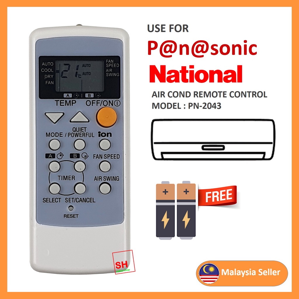 Replacement Panasonic National Aircond Air Cond Air Conditioner Remote ...