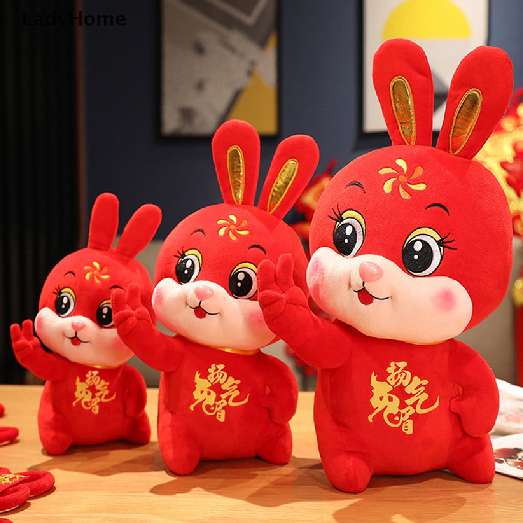 LadyHome 2023 New Year Scissor Hand Rabbit Plush Toy Bunny Stuffed Doll ...