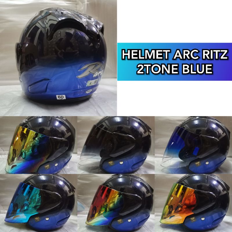 HELMET ARC RITZ 2TONE BLUE SPECIAL EDITION | Shopee Malaysia