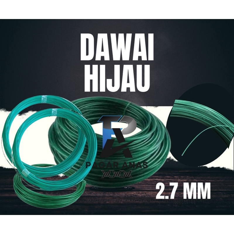 (1Kg)GREEN PVC COATED WIRE / DAWAI HIJAU 2.7mm | Shopee Malaysia