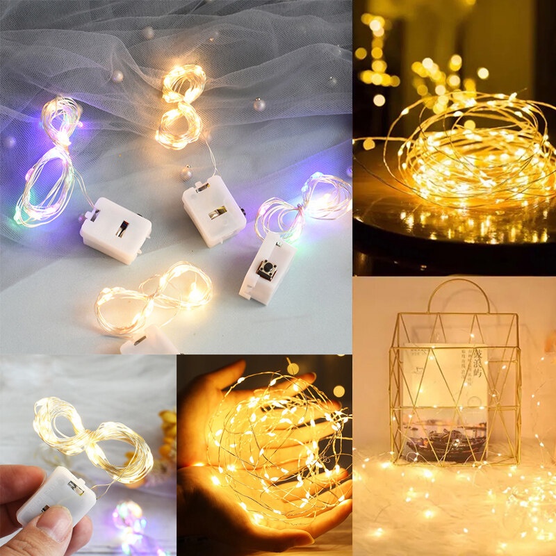 Fairy Light 2M 3M 5M Battery Operated Warm White Colorful Lights ...