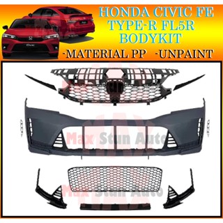 HONDA CIVIC FE TYPE R FL5R FL5 FRONT BUMPER CIVIC RS RS SPEC E SPEC V ...