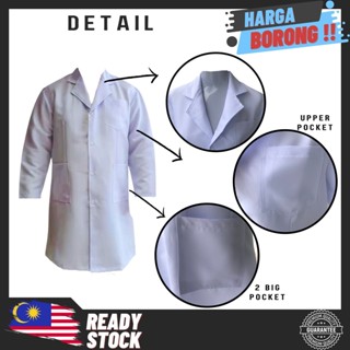 LABCOAT PREMIUM QUALITY | LAB SUIT | BAJU JURURAWAT | BAJU DOKTOR | KOT ...