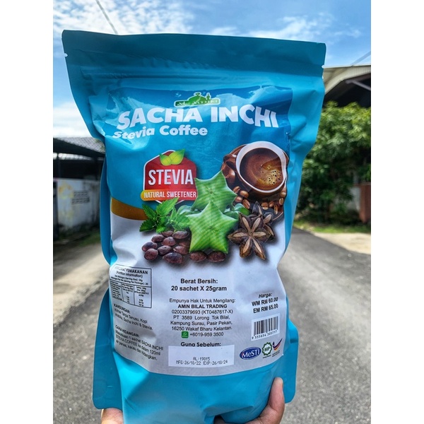 SACHA INCHI + STEVIA KOPI COFFEE PRACAMPUR 20 SACHET [ READY STOCK ...