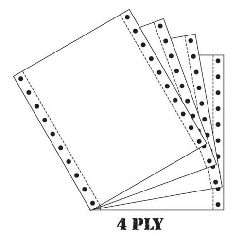 9.5" x 11" 4 Ply NCR Paper Computer Form (all white) | Shopee Malaysia