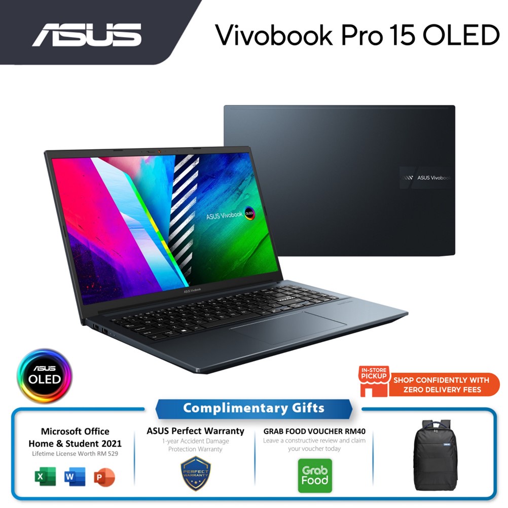 ASUS VivoBook Pro OLED M3500Q R5/R7/R9 Laptop (AMD Ryzen/16GB/512GB ...