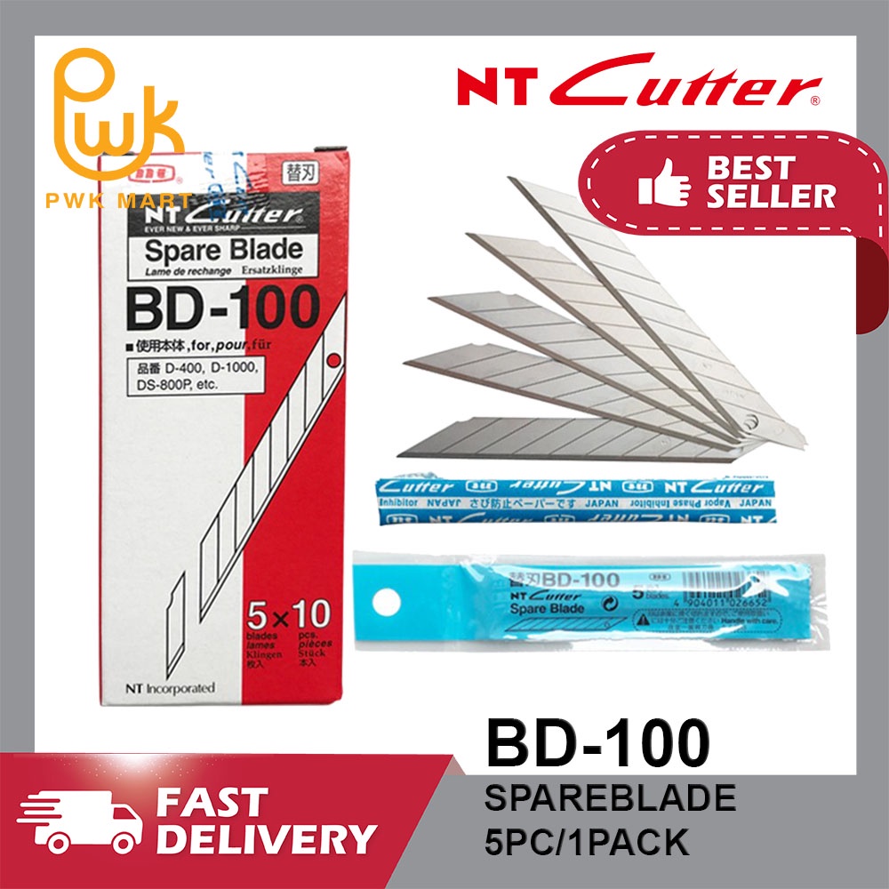 NT CUTTER BLADE BD-100 5pc/1pkt (GOOD QUALITY) | Shopee Malaysia