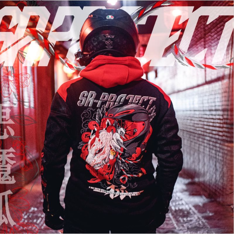 Hoodie Motorsport SR Project Kitsune Limited Edition Motorcycle Jacket ...