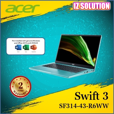 Acer Swift 3 SF314-43-R6WW 14" IPS FHD Electric Blue Laptop (Ryzen 5 ...