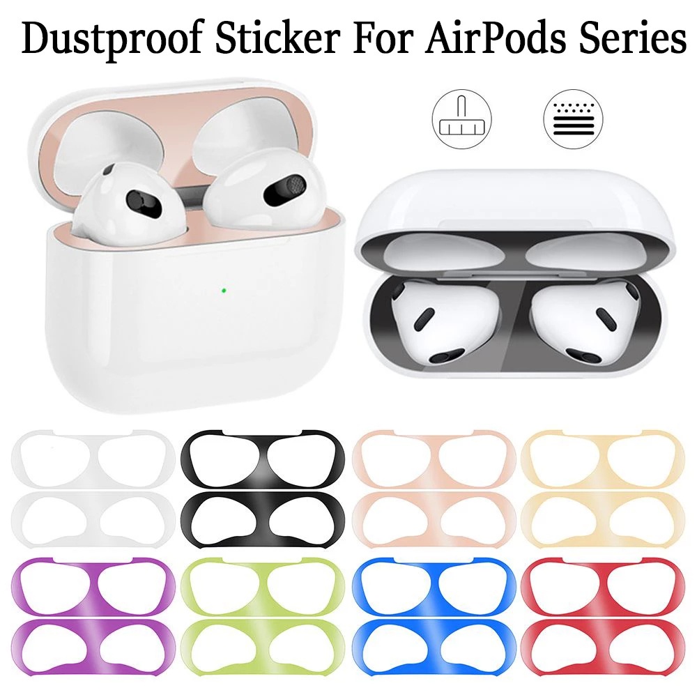 Metal Dustproof Sticker Anti-scratch Headphone Covers for Airpods Pro 2 ...