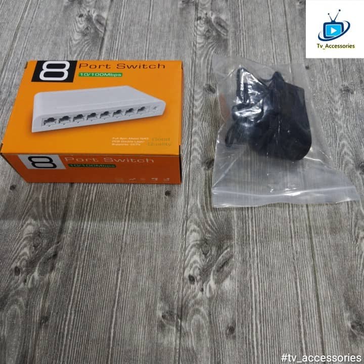 8 port ethernet switch lan cable cat6 / cat5 network cable splitter ...