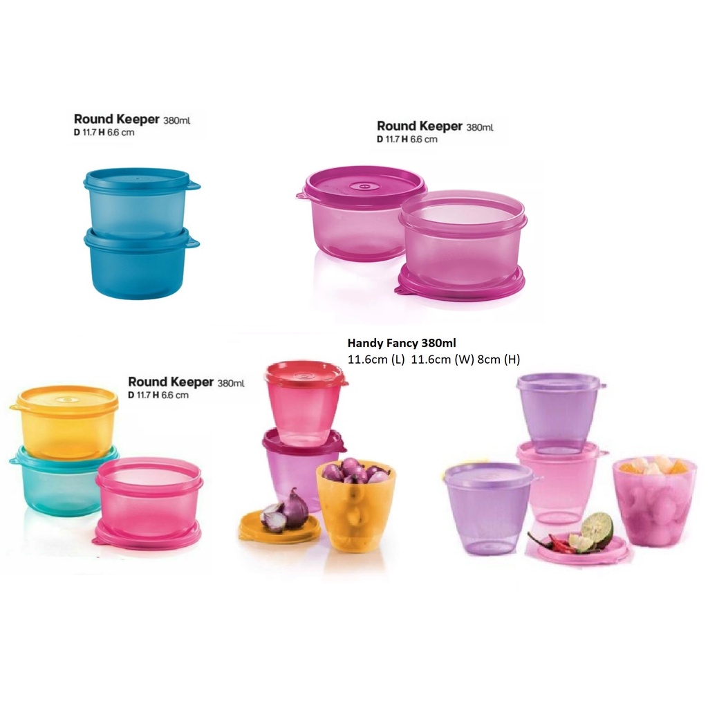 Tupperware Round Keeper 380ml OR Handy Fancy 380ml | Shopee Malaysia