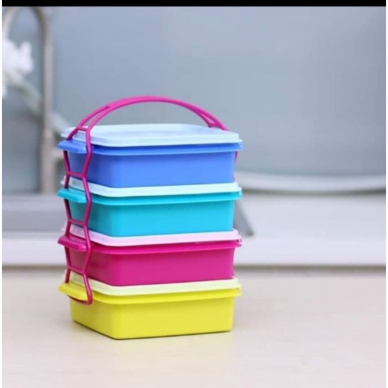 Tupperware Small Goody Box (4) 790ml with cariolier | Shopee Malaysia