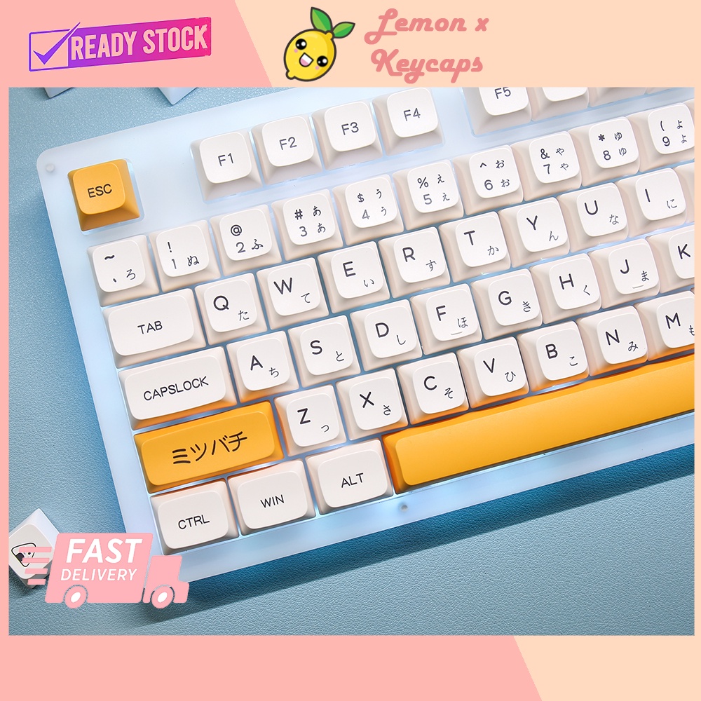 [READY STOCK] Honey Milk PBT Keycaps l XDA Profile l 138 Keys l 61 64 ...