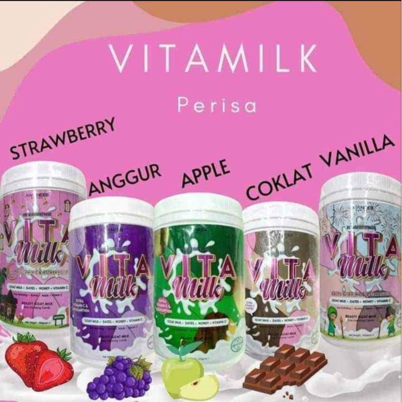 READYSTOCK VITAMILK ANGGUR STRAWBERRY APPLE COKLAT VANILLA BOOSTER ...