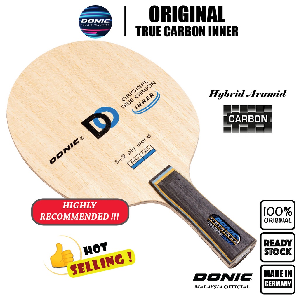 Donic Original True Carbon Inner Soft Control Acceleration Table Tennis ...