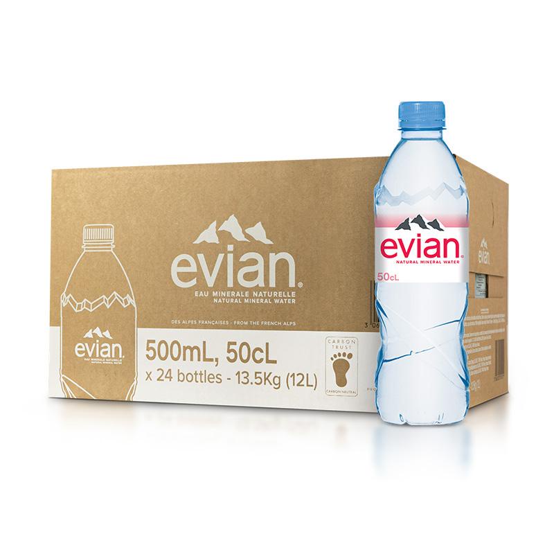 Evian Natural Mineral Water Prestige 1 Carton (24btls x 500ml) | Shopee ...