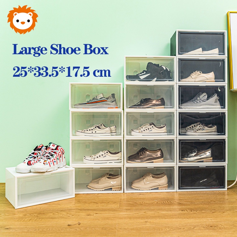 Storage Organiser Side View Large Stackable Softcase Shoe Box Kotak ...