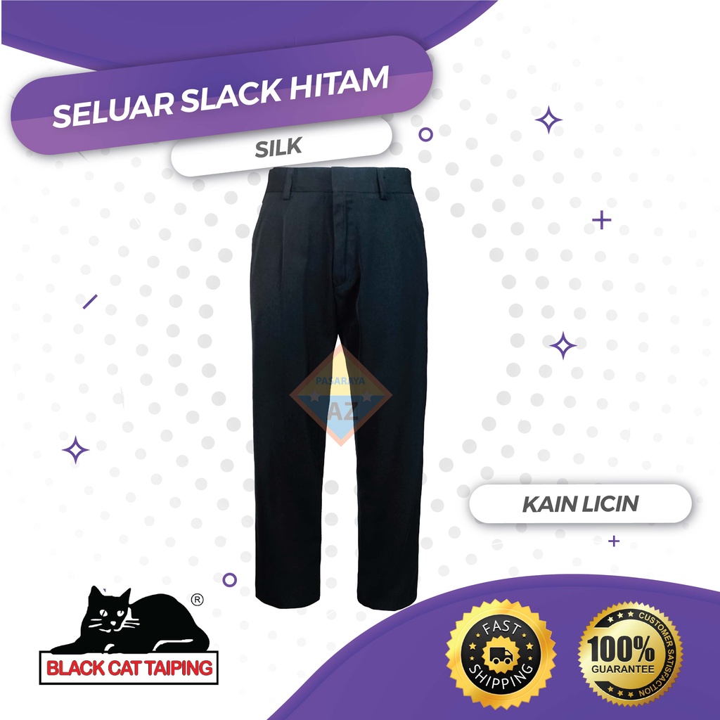 SELUAR HITAM PANJANG LICIN ( SLACK ) SEKOLAH MENENGAH - BAJU SEKOLAH ...