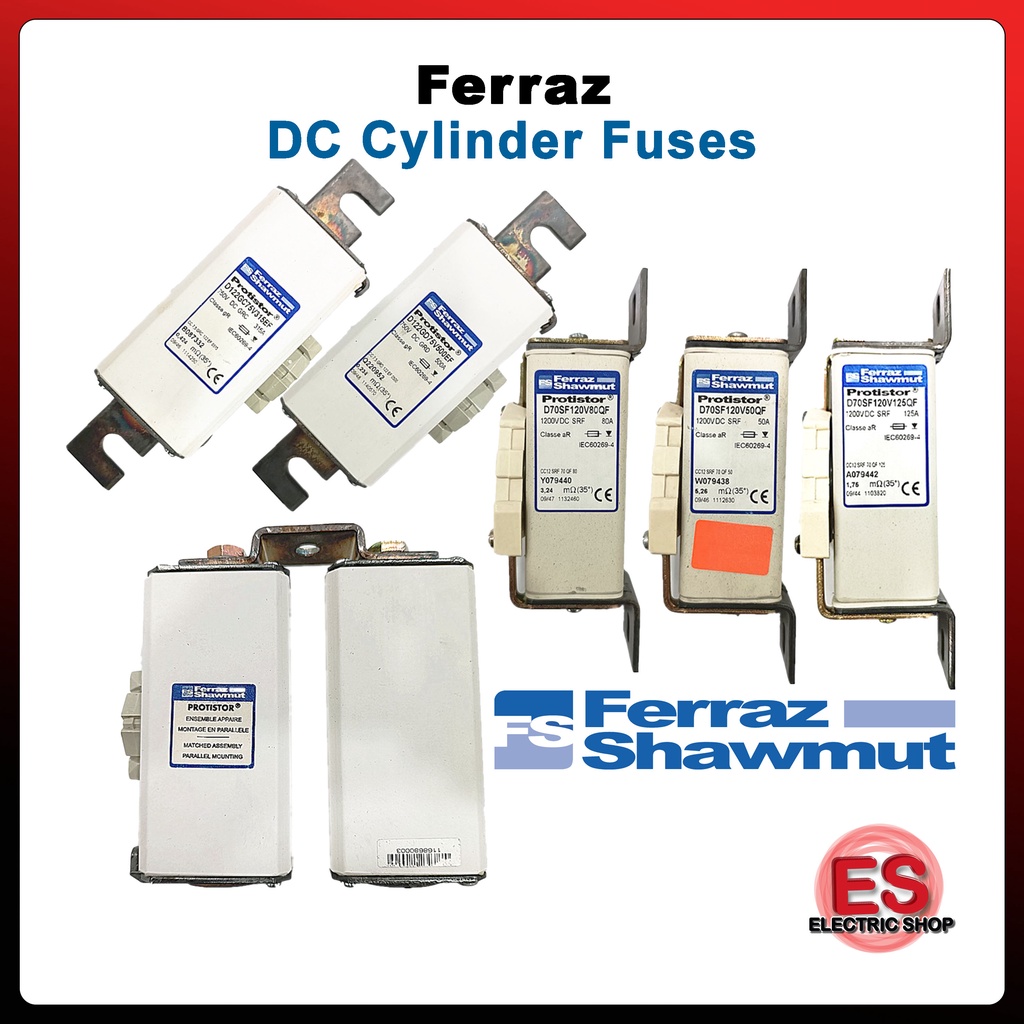 Ferraz Shawmut DC Square body fuses / Cylinder Fuses / Semi-Con link ...
