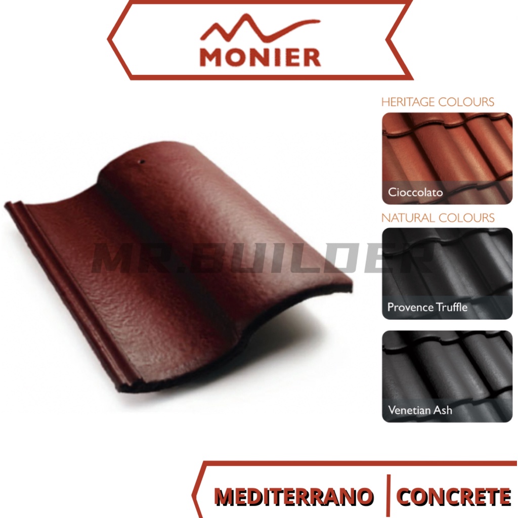 MONIER Mediterrano Roof Tile Concrete Tiles Atap Genting Atap Konkrit ...