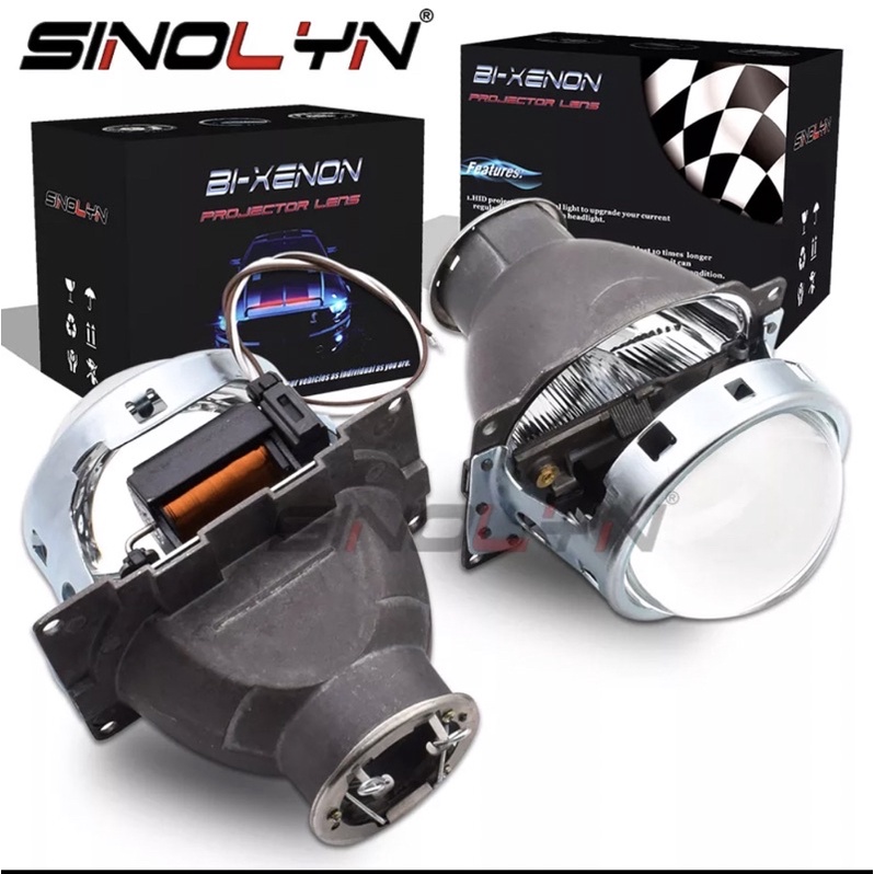 Sinolyn Headlight Lenses Koito Q5 H7 D2S HID Xenon/ Halogen/LED Tuning ...