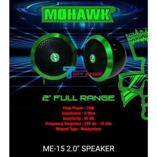 MOHAWK ME-1.5 TWEETER Mohawk Car Full Range Speaker Mohawk 1.5inc Full ...