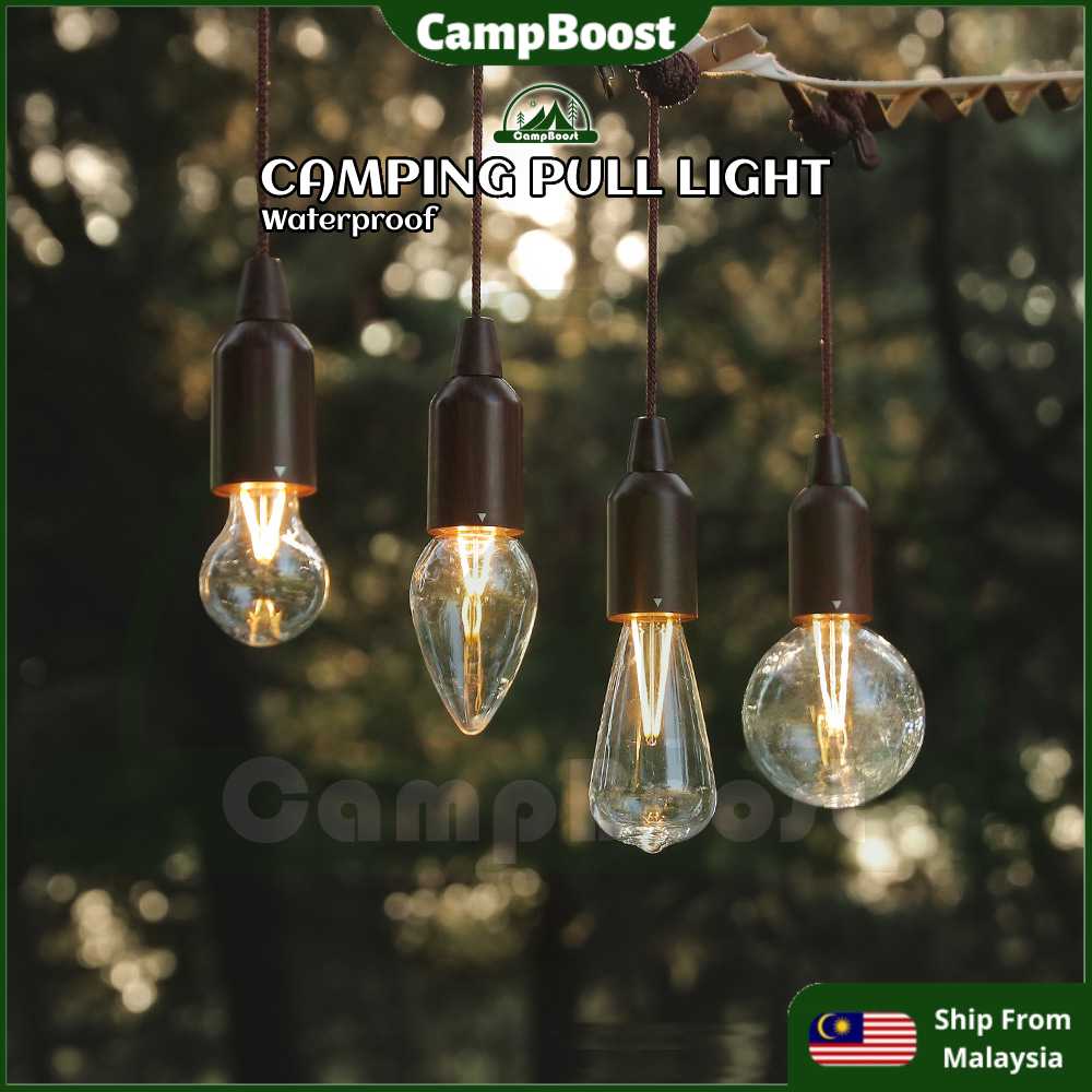 CampBoost Lampu Camping Light Pull String Light Camping Lamp Fairy ...