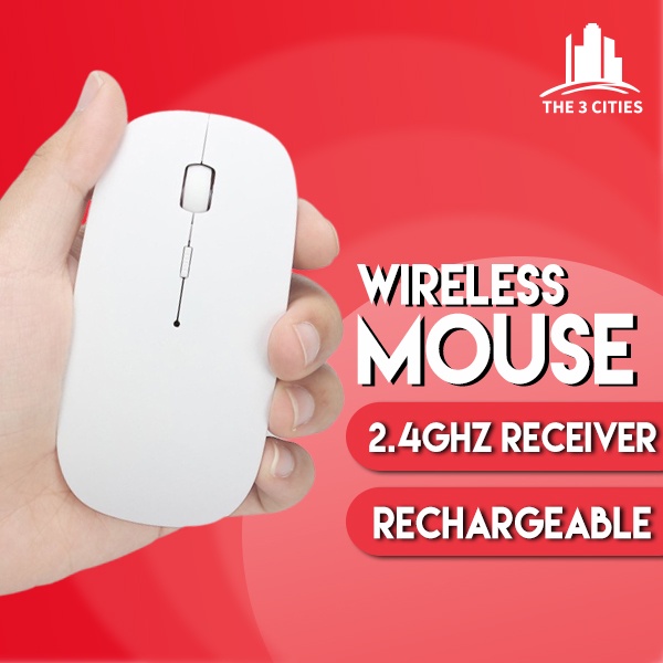 Rechargeable Wireless Mouse 2.4Ghz Receiver Silent Gaming Mouse PC ...