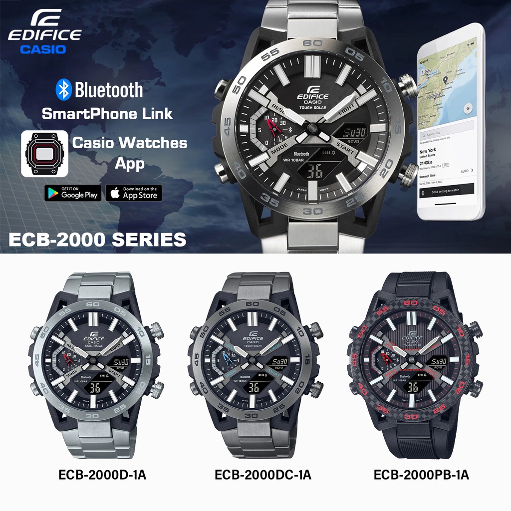 Casio Edifice Men Watch ECB-2000PB ECB-2000D ECB-2000DC Smartphone Link ...