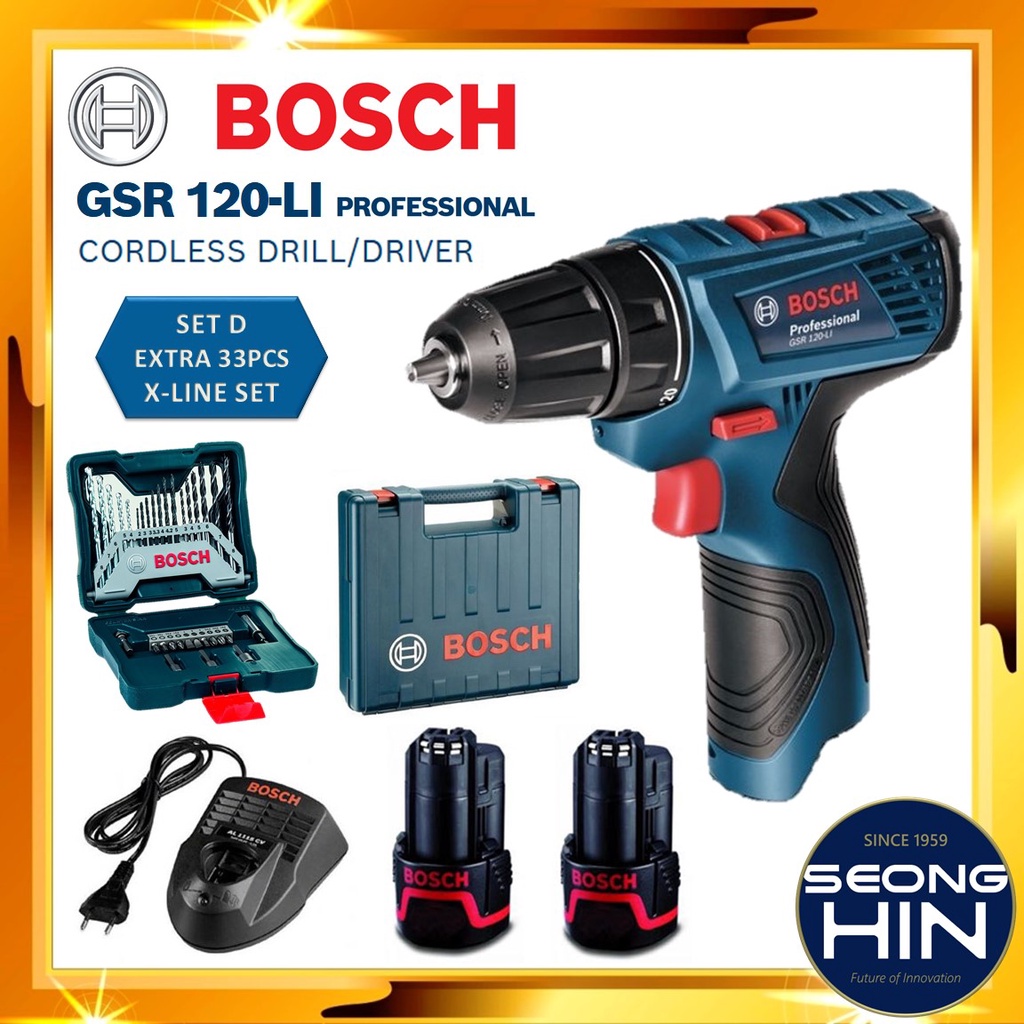 Bosch GSR 120-LI Cordless Drill / Driver (GEN2) / Mesin Drill Bosch 12v ...