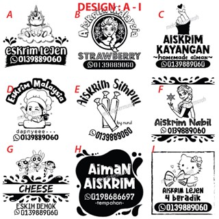 (50-300pcs) STICKER AISKRIM MALAYSIA MURAH 2023 | Shopee Malaysia