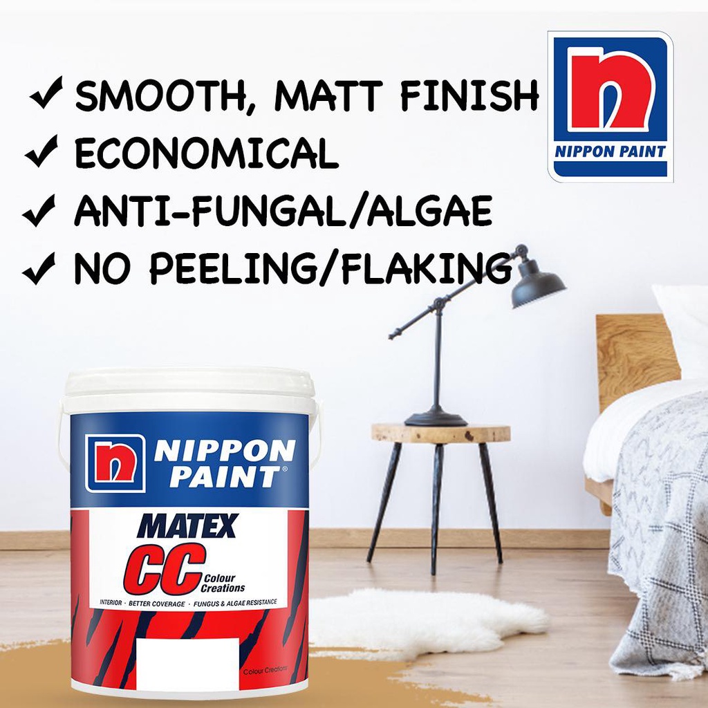 Nippon Matex CC Emulsion Paint 1L Nippon Paint Interior Paint | Shopee ...