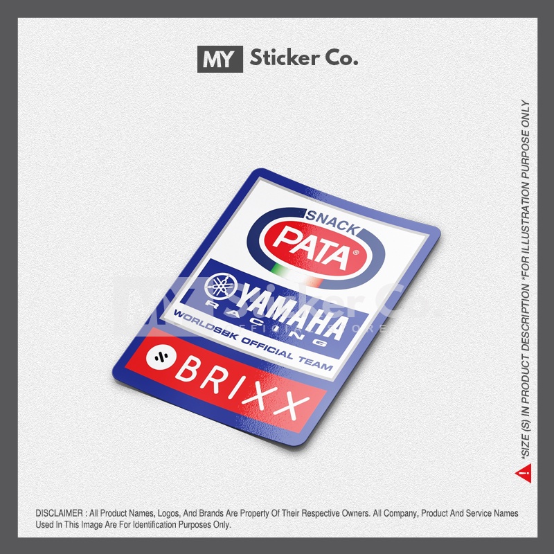 Sticker : Yamaha PATA SBK | Shopee Malaysia